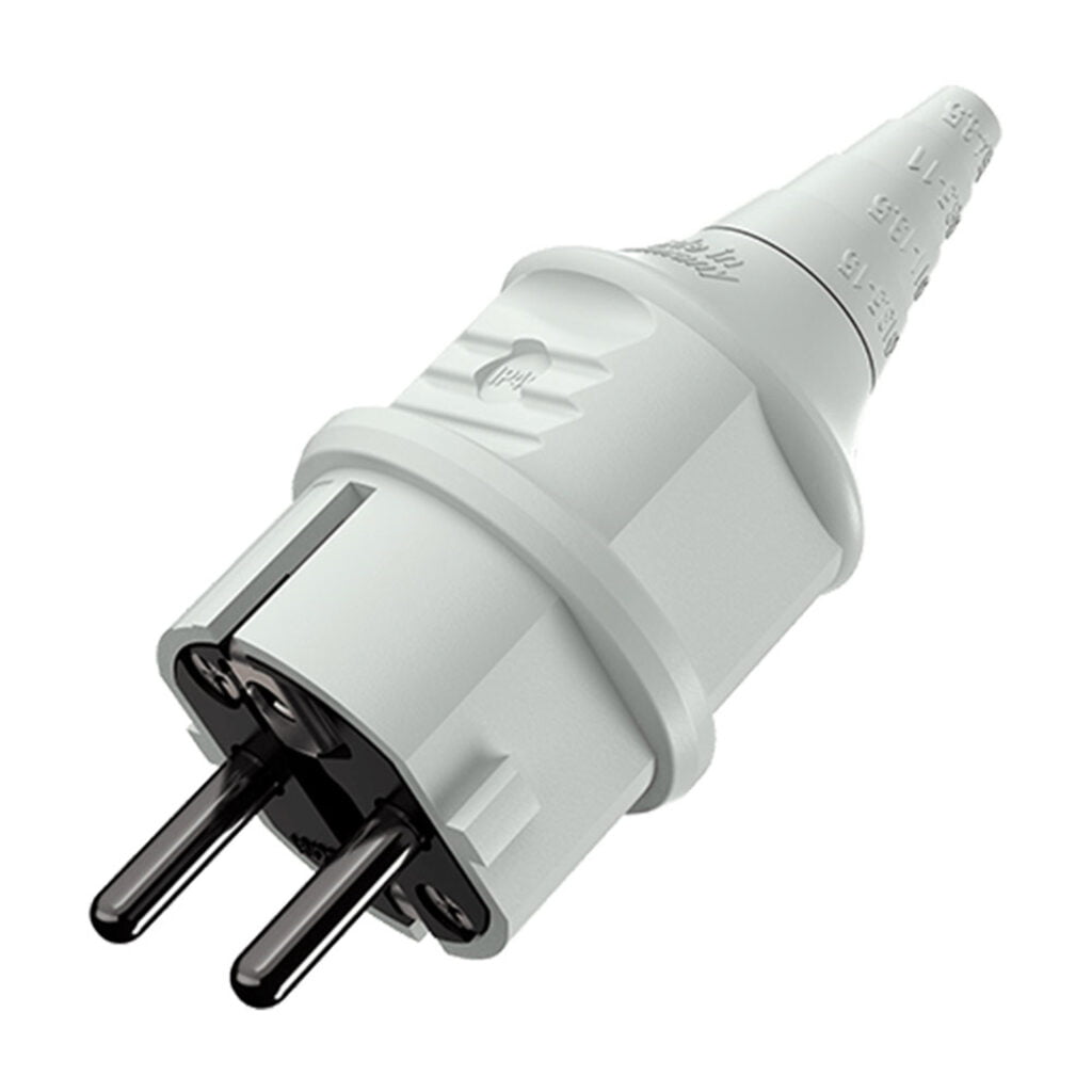 ENCHUFE SCHUKO 16AMP 2P+T 250V GRIS IP44 MENNEKES