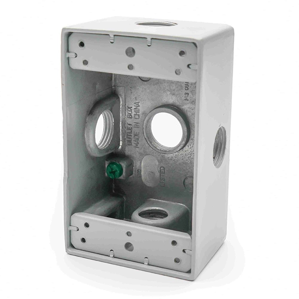 CAJA DE PASE O DERIVACIÓN RECTANGULAR ALUMINIO UL 1/2" 3 SALIDAS NAAVI ...