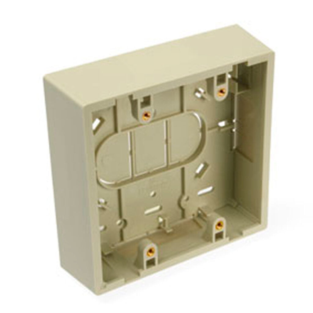 CAJA CUADRADA 4X4 1.45'' MARFIL