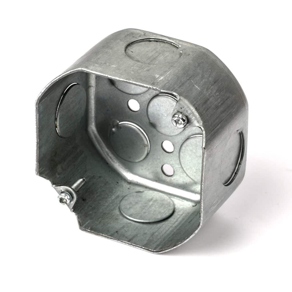 CAJA OCTOGONAL ACERO ESPESOR 1.2MM 1/2 y 3/4" CON UL