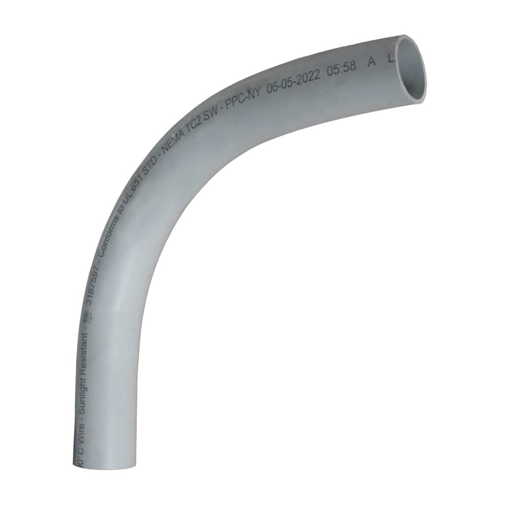 CURVA PVC SCH 40 3" 90° CON UL651 por ETL