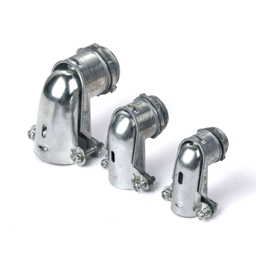 CONECTOR CURVO CONDUIT SIMPLE DE 3/4" PARA T/FLEXIBLE MET. CON UL