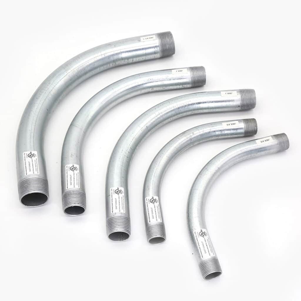 CURVA CONDUIT RIGID 3/4″ GALVANIZADO EN CALIENTE CON UL E308290; Modelo: WFG – Electro Enchufe