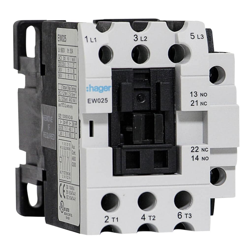 Contactor EW 26A/AC3 1NA+1NC 380V 50/60HZ.