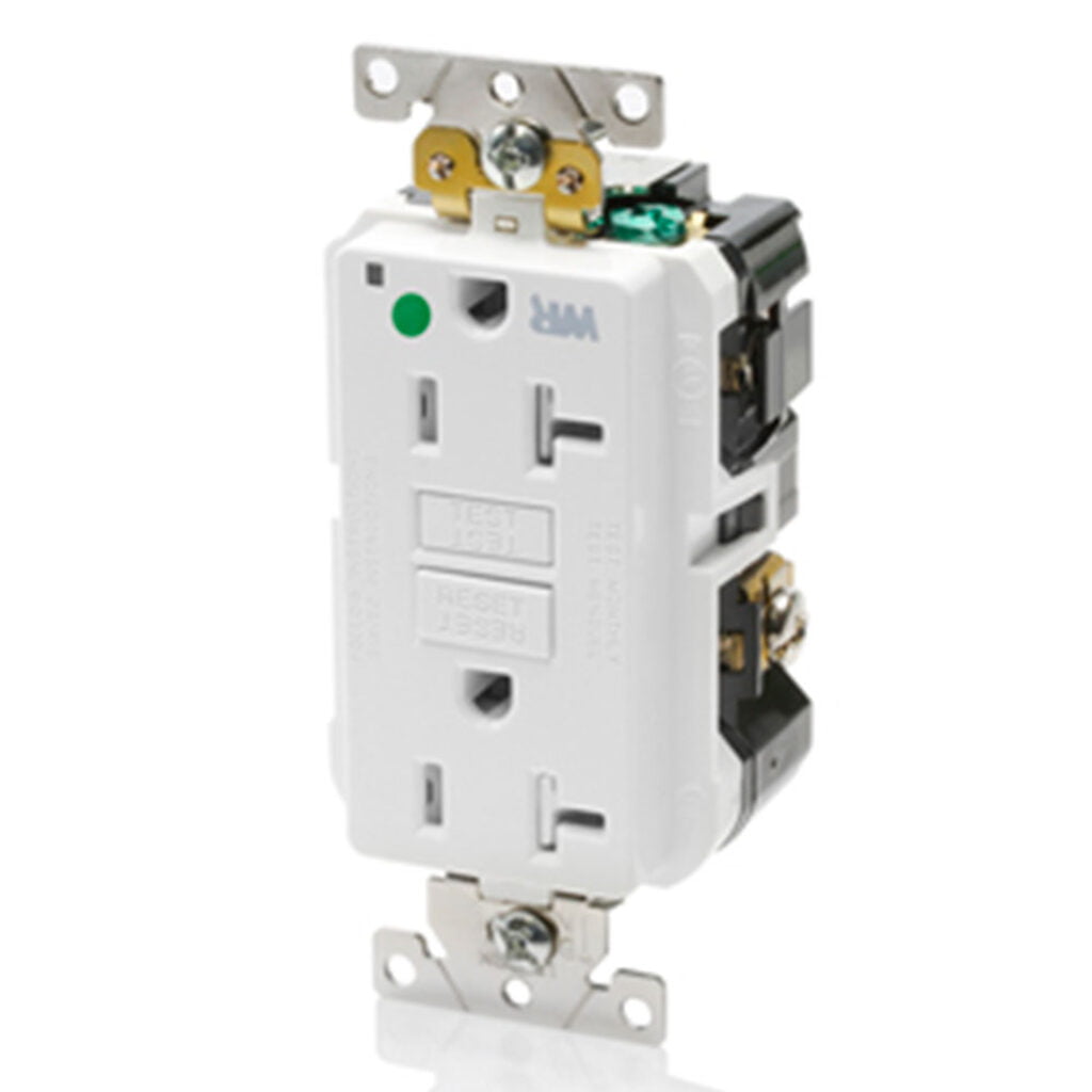 TOMACORRIENTE DOBLE 20A 125V NEMA 5-20R GFCI SMARTLOCK PRO BLANCO (GFCI ...