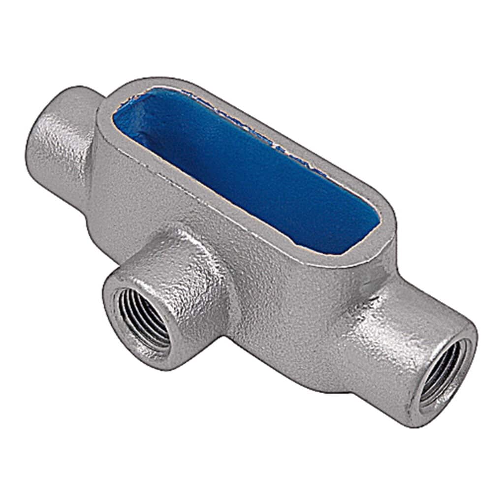 CONDULETA OCAL FORM 7 TIPO T CON REVESTIMIENTO DE PVC 1/2''