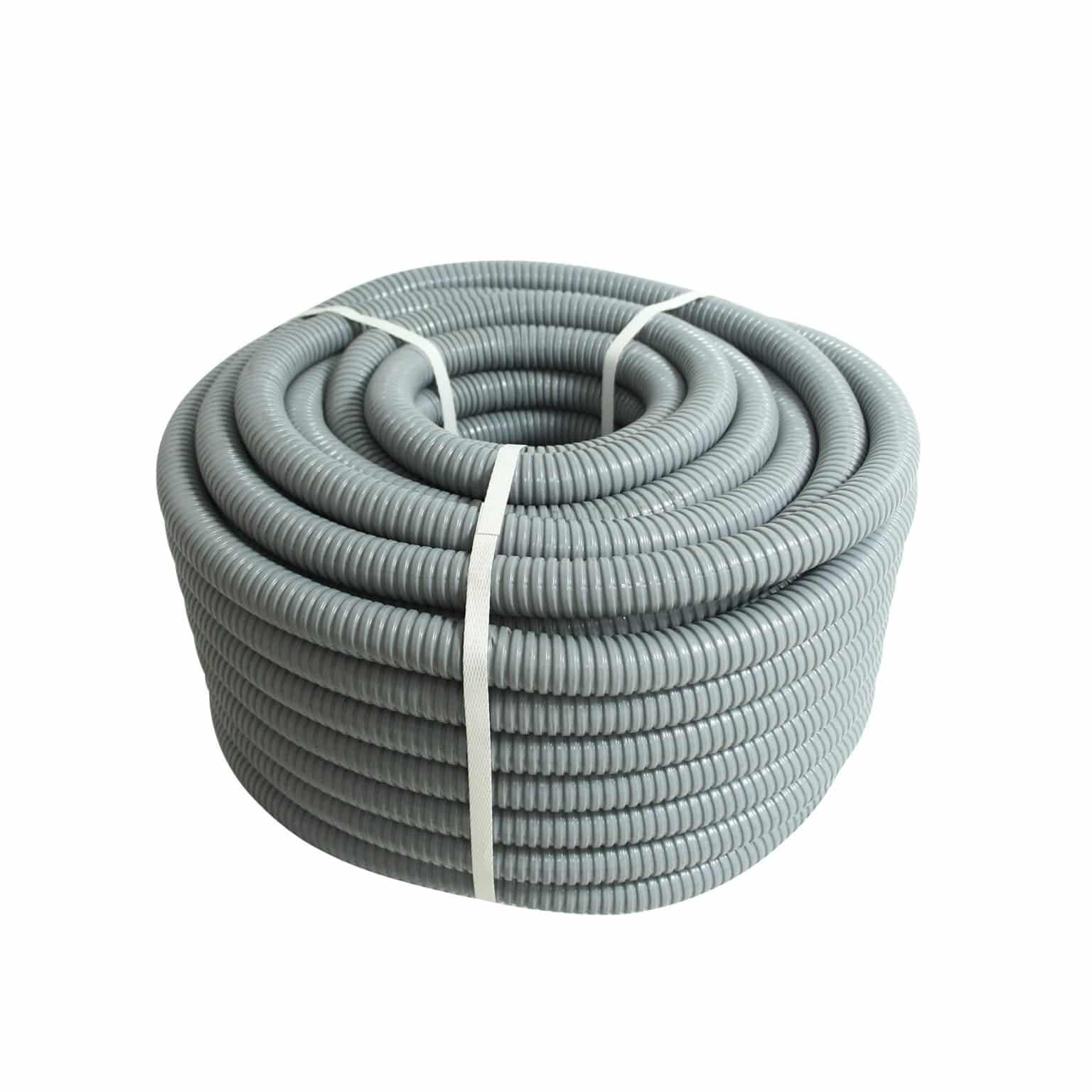 TUBERIA FLEXIBLE C/FORRO DE PVC LIVIANA 1/2" DE 50MTS, GRIS