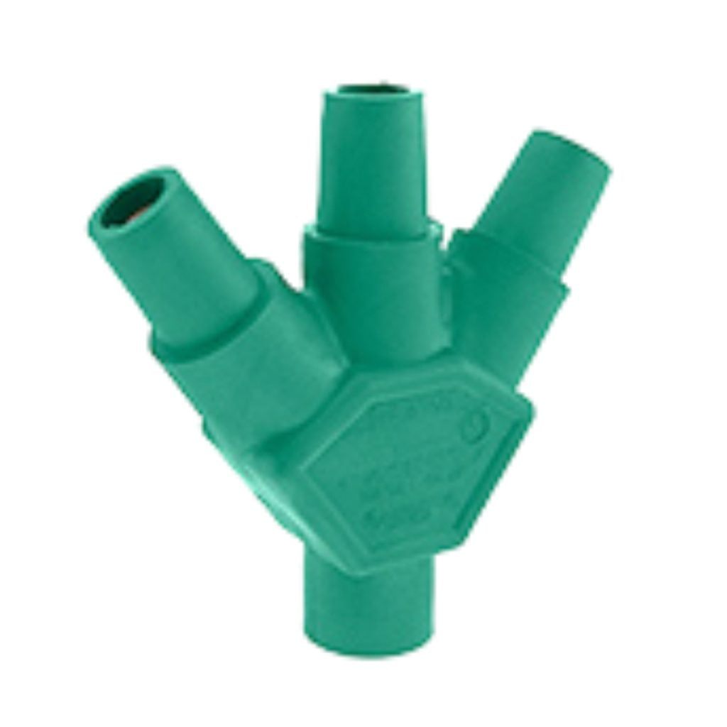 ENCHUFE MULTIPLE (1 MALE / 3 FEMALE) CAM TYPE 400A 600V VERDE (CAM LOCK)