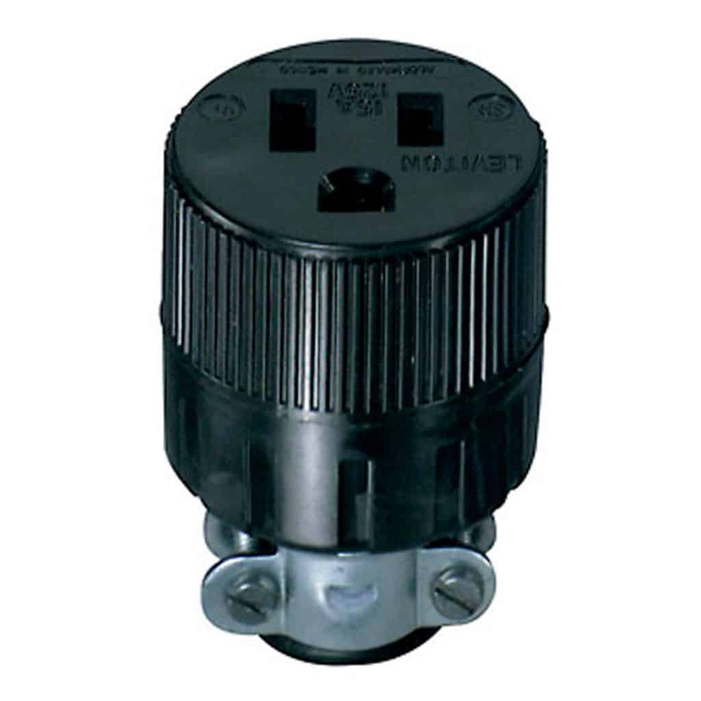 CONECTOR AEREO L/T 15A 125V VINIL NEGRO