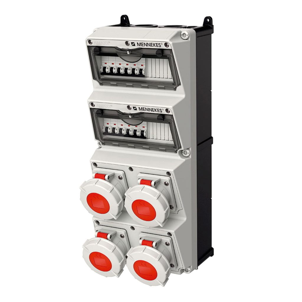 CAJA COMBINADA AMAXX IP67 4 TOMAS 32A 3P+T 415V 6H C/4 INTERRUPT.TERMO ...