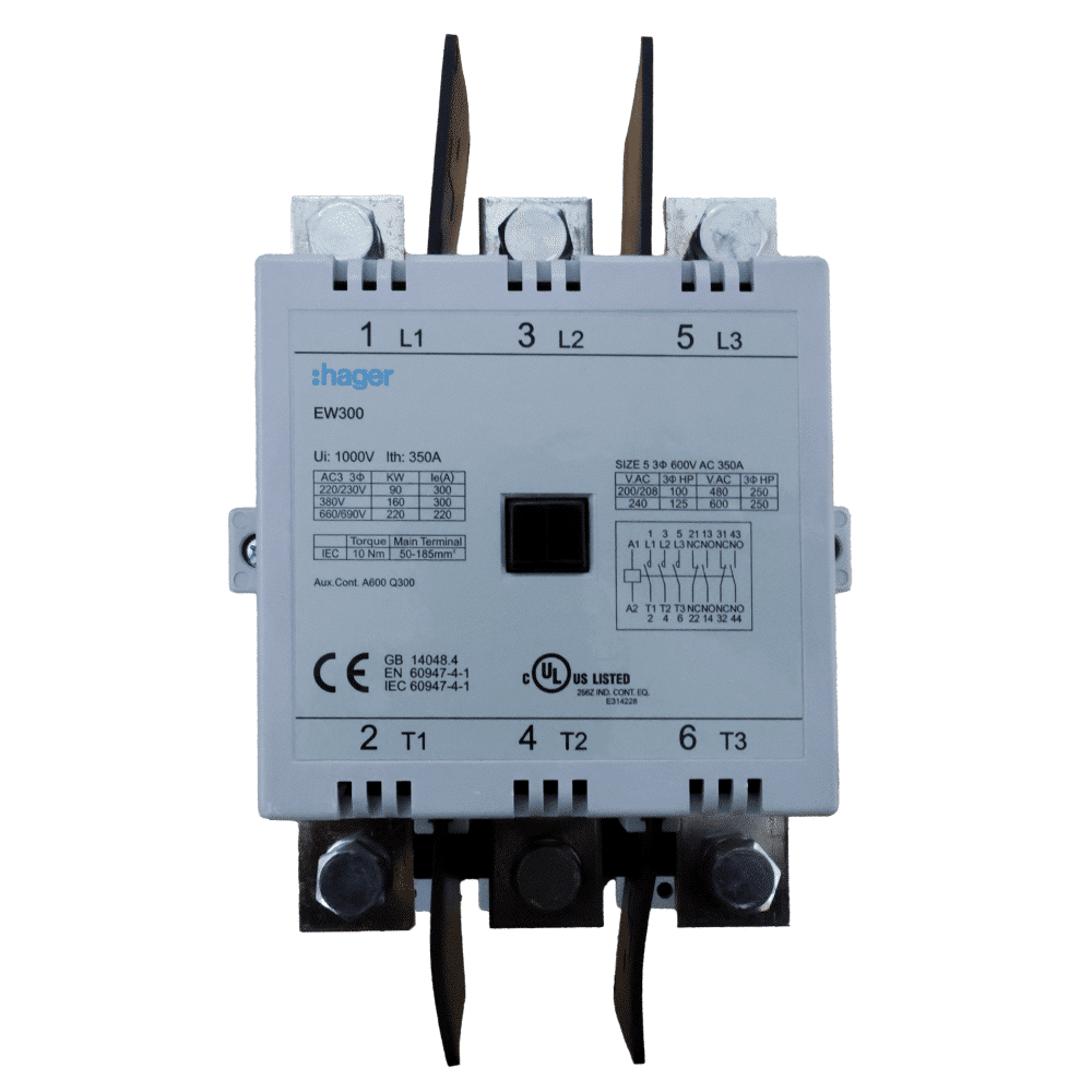 Contactor EW 300A/AC3 2NA+2NC 220V 50/60HZ.