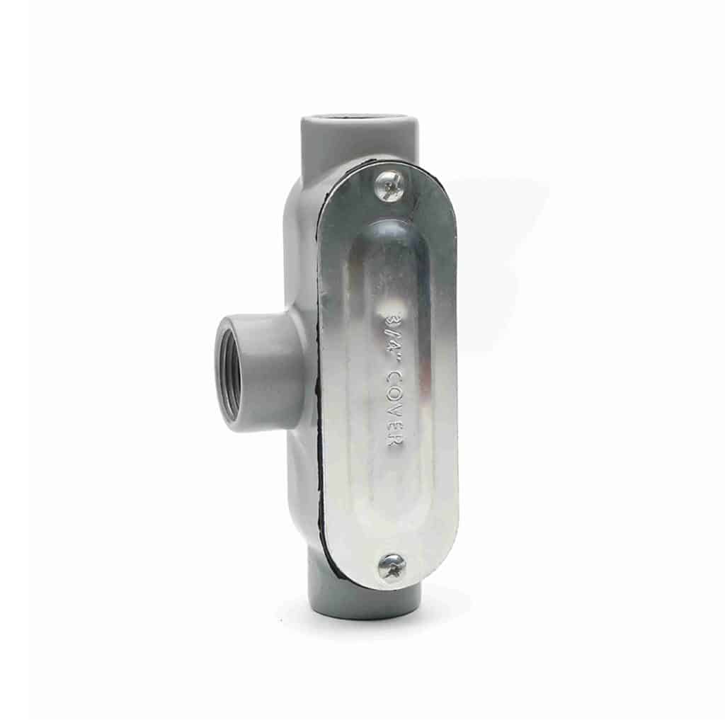 CAJA CONDULET TIPO T 1-1/2″ FORM 35 DE ALUMINIO C/TAPA Y EMPAQUETADURA ...