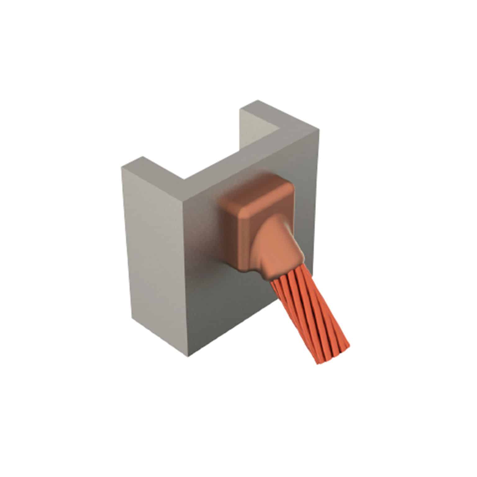 MOLDE CADWELD TIPO VS PARA CABLE 2/0 AWG A ESTRUCTURA (POS. INCLINADO)