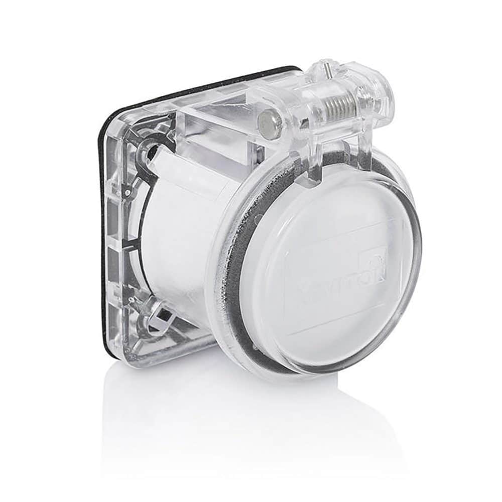 TAPA CAM TYPE PARA ENCHUFE/CONECTOR EMPOTRABLE TRANSPARENTE
